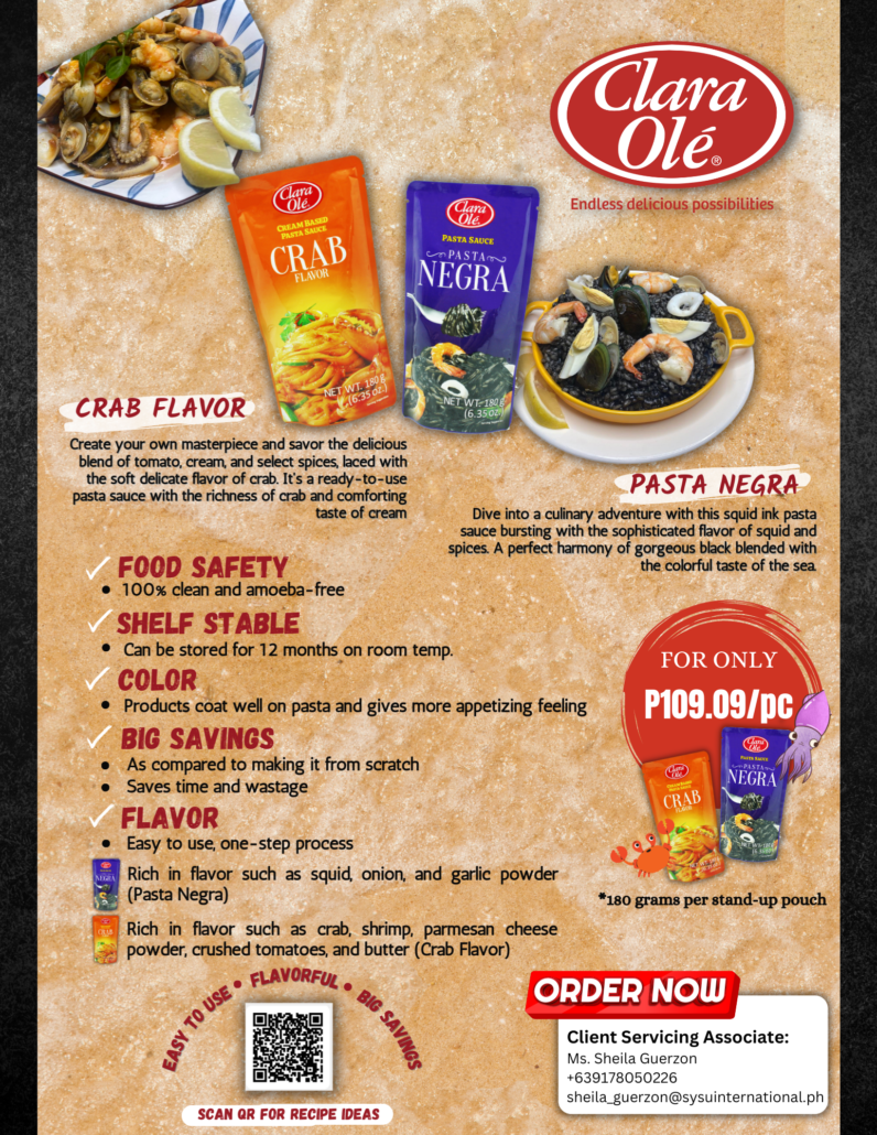 TASTE THE TREND: NEW CLARA OLÉ PASTA NEGRA AND CRAB FLAVOR PASTA SAUCE ...